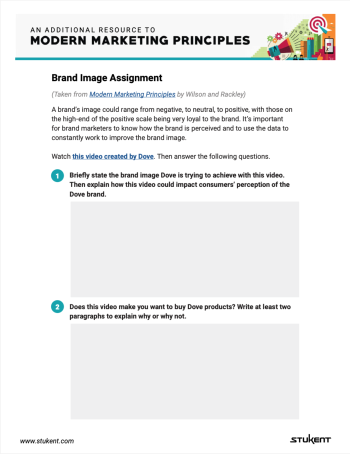 MMP Brand Image Assignment Form - Stukent : Stukent